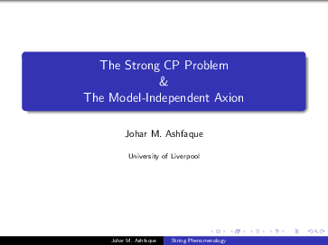 Pdf The Strong Cp Problem The Model Independent Axion