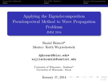 (PDF) Applying the Eigendecomposition Pseudospectral Method to Wave Propagation Problems