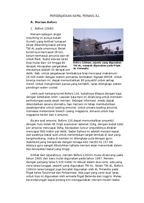 (DOC) PERSENJATAAN KAPAL PERANG A.L