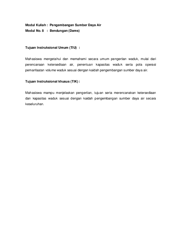Pdf Bendungan Dams