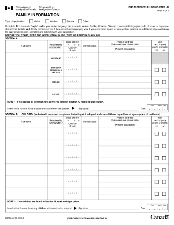 guide d instruction immigration canada