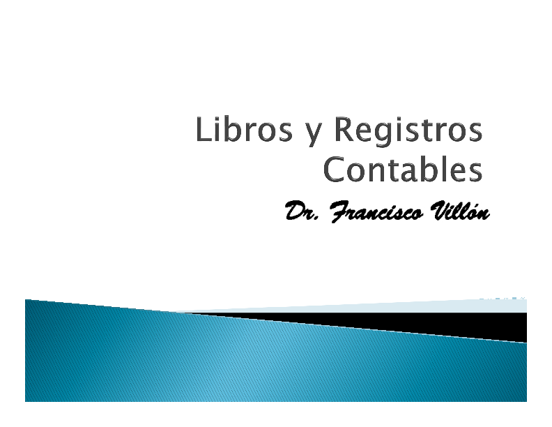 (PDF) Libros y Registros Contables con fines Tributarios - Perú