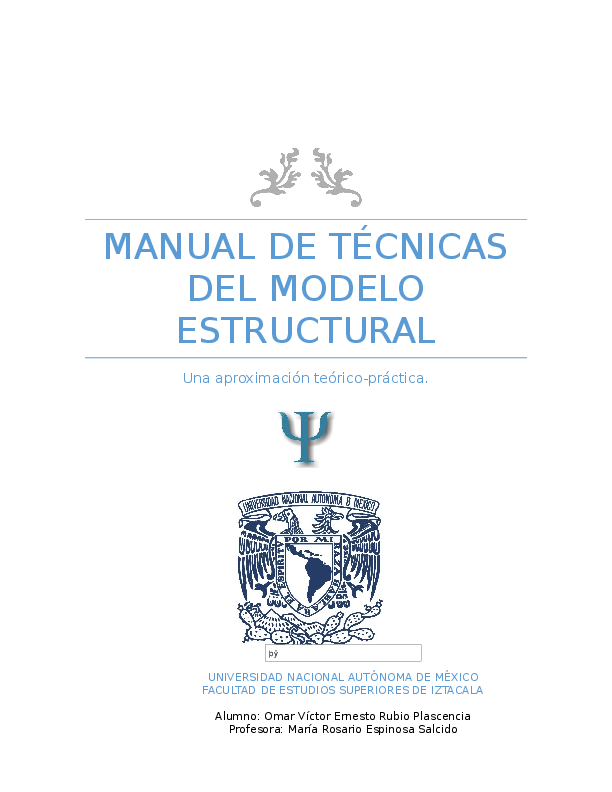 (DOC) Manual de tÉCNICAS DEL MODELO ESTRUCTURAL