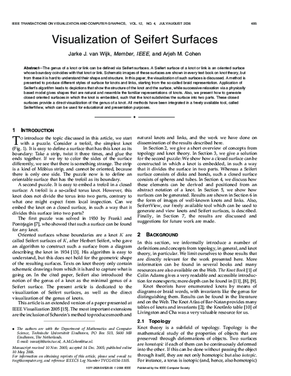 (PDF) Visualization of Seifert Surfaces
