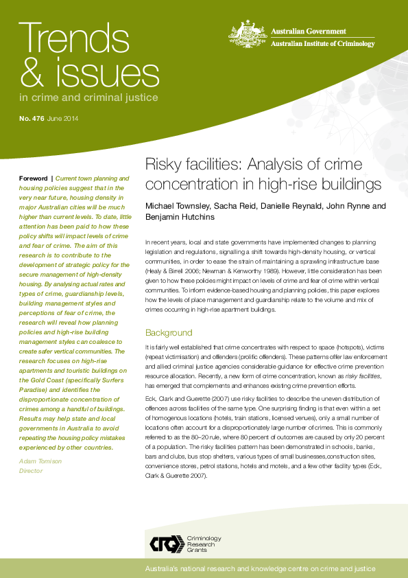 (PDF) Trends & Issues in crime and criminal justice