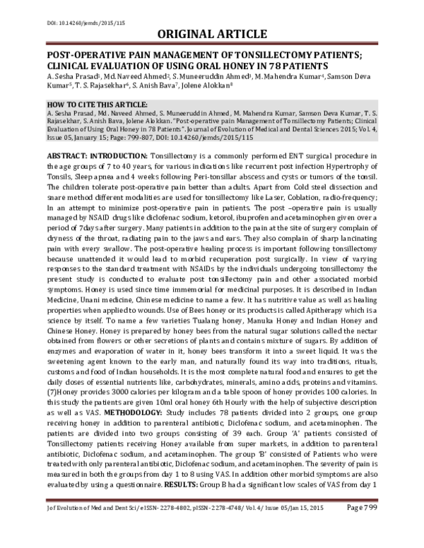 (PDF) The effect of fusafungine on post-operative pain and wound ...