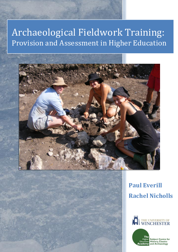 (PDF) Archaeological Fieldwork Training: Provision and Assessment in Higher Education