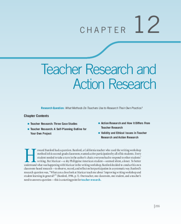 (PDF) Teacher research and action research