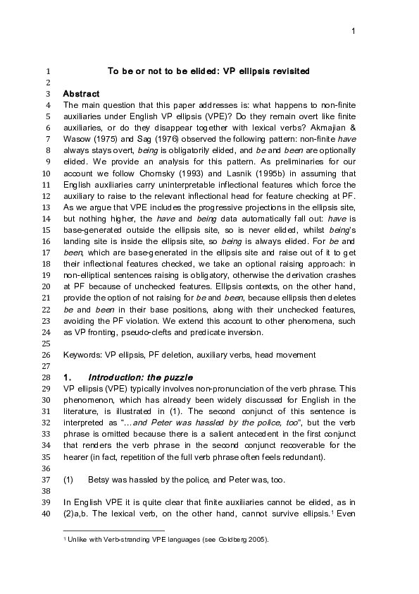 (PDF) To be or not to be elided