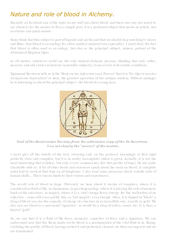 (PDF) Nature and Role of blood in Alchemy