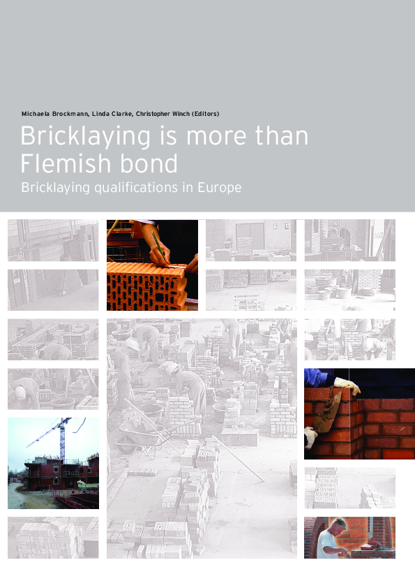 (PDF) Bricklaying is more than Flemish bond Bricklaying qualifications ...