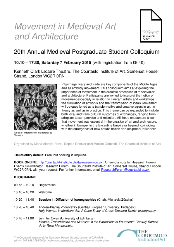 (PDF) 20th Medieval Postgraduate Colloquium Programme
