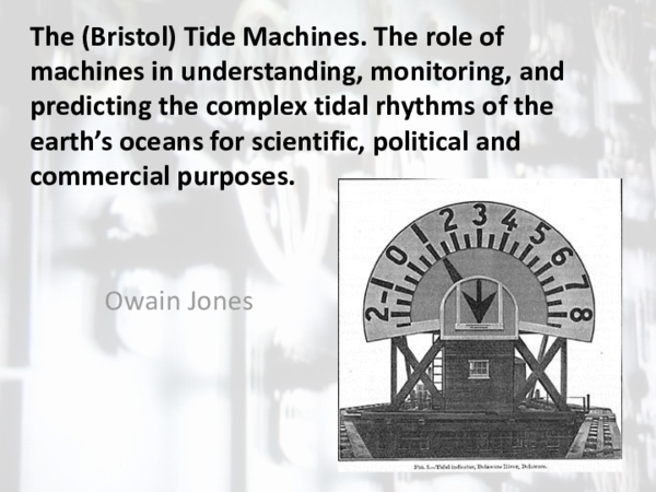 (PDF) The (Bristol) Tide Machines. The role of machines in ...