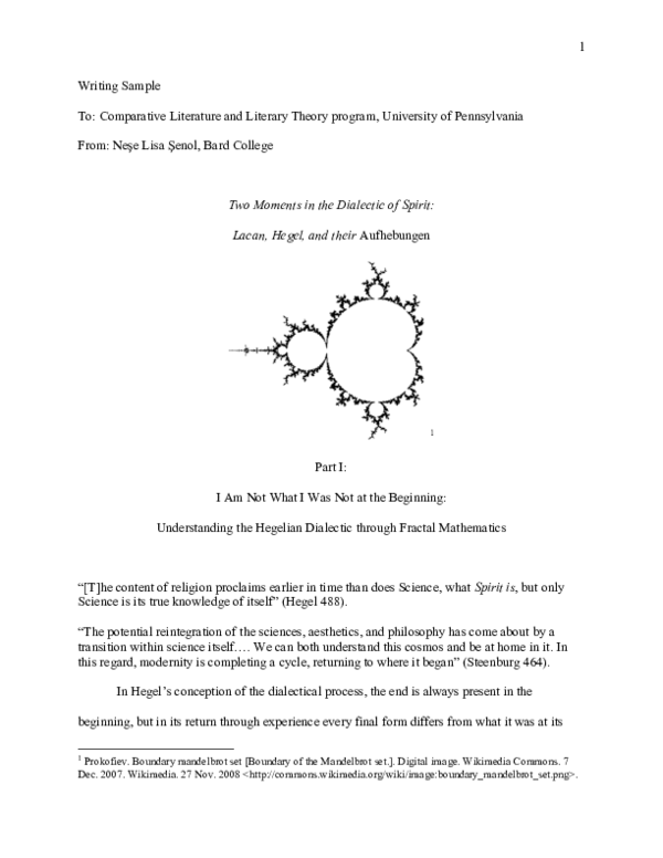 (PDF) Understanding Hegel and Lacan through Fractals (2008) [Writing ...