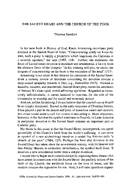(PDF) THE SACRED HEART AND THE CHURCH OF THE POOR