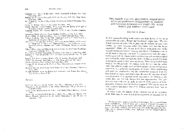 (PDF) THE BISHOP AND THE BRICOLEUR: BISHOP JOHN WILLIAM COLENSO’S ...