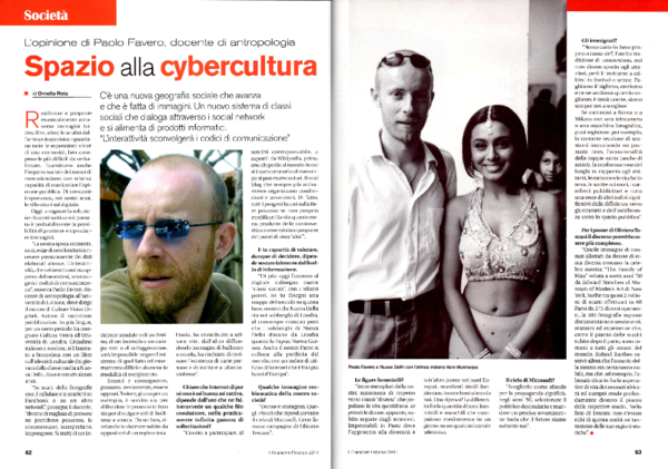 (PDF) Spazio alla Cybercultura - Intervista a Paolo Favero. 2011