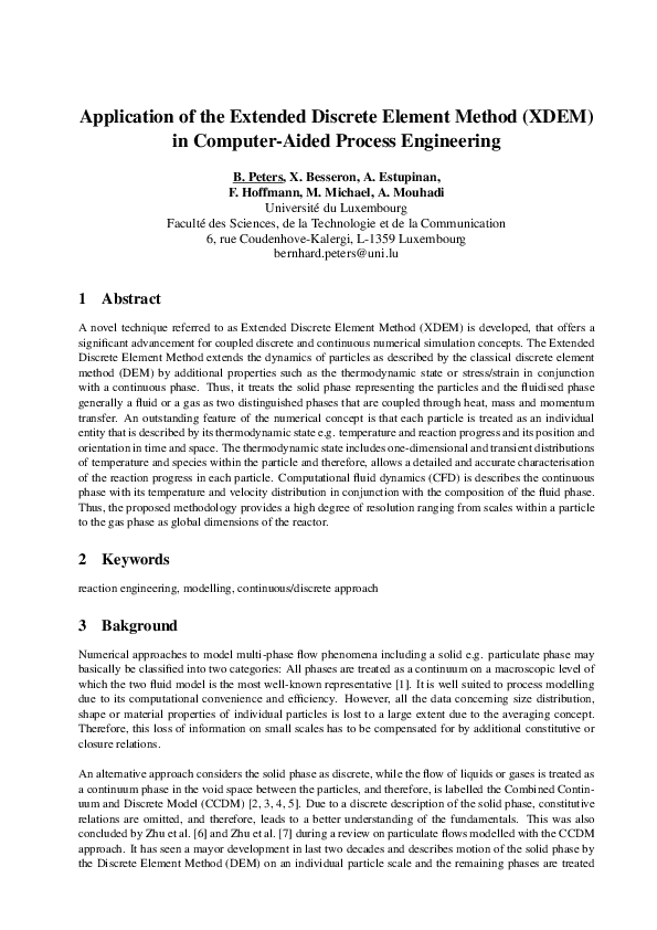 Pdf Application Of The Extended Discrete Element Method Xdem In