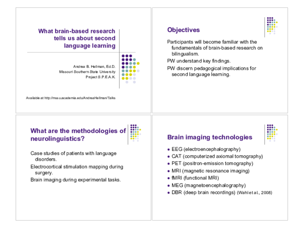 (PDF) What brain-based research tells us about second language learning