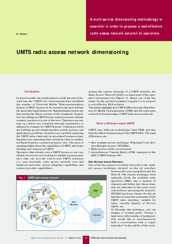(PDF) Among the various elements of UMTS tech