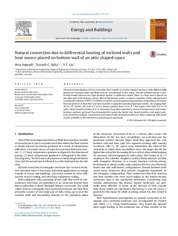 (PDF) Natural convection due to differential heating of inclined walls ...