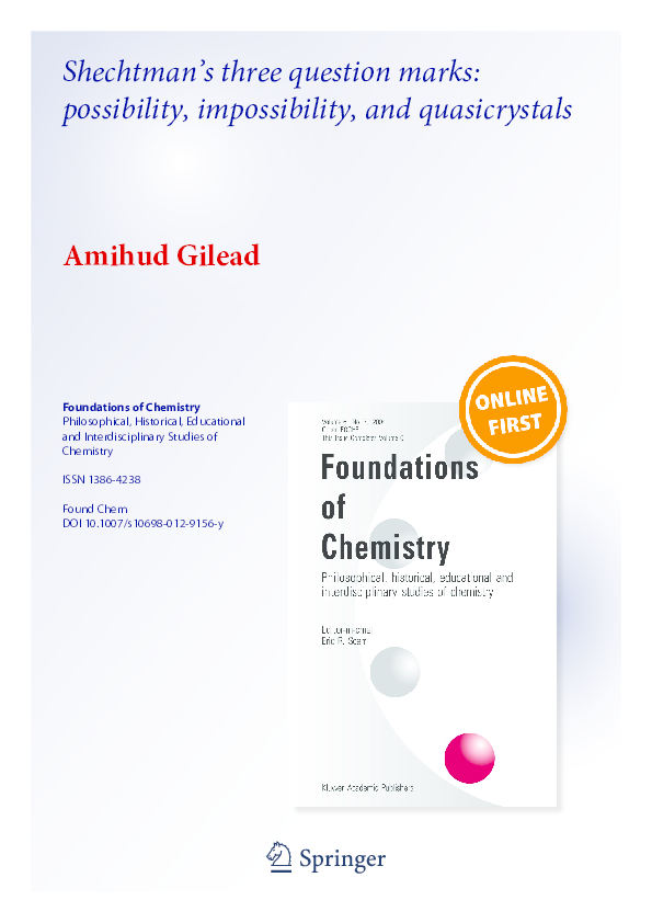 (PDF) Shechtman's Three Question Marks: Possibility, Impossibility, and ...