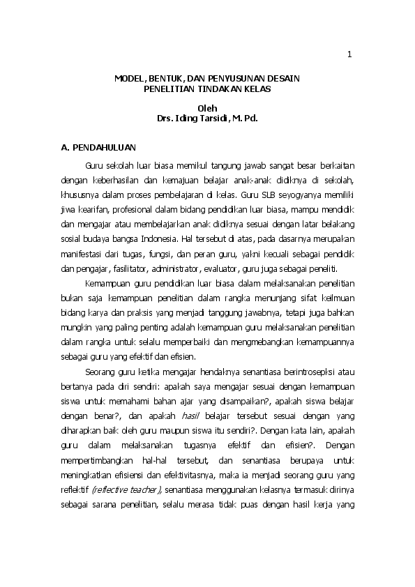 (PDF) MAKALAH MODEL PTK