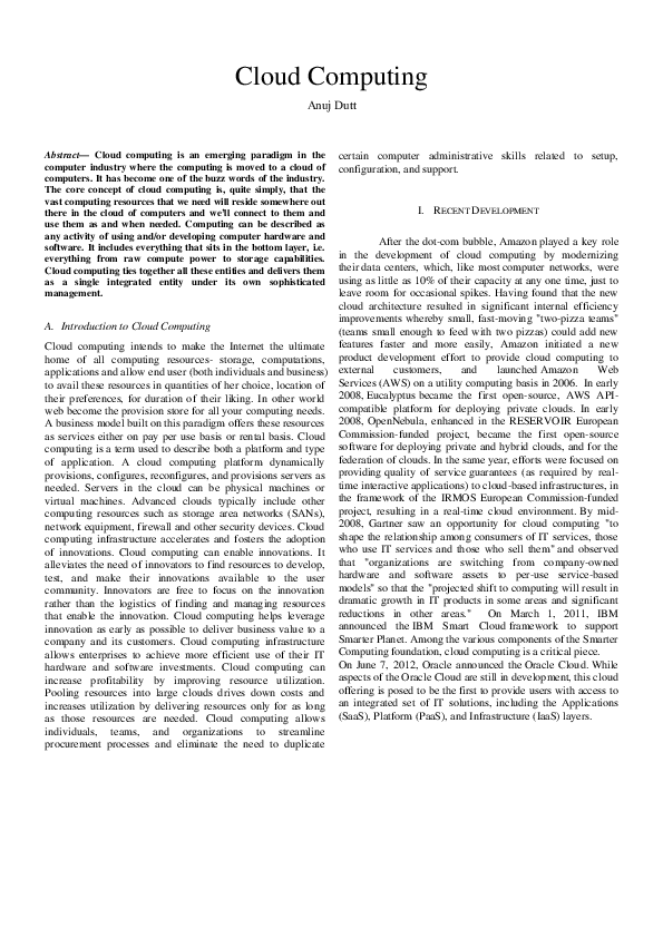 (PDF) Cloud Computing