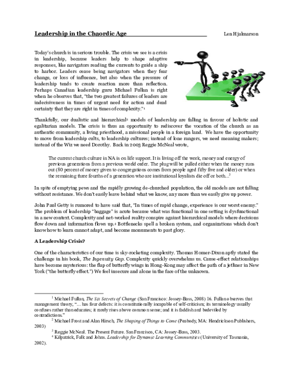 (PDF) Leadership in the Chaordic Age