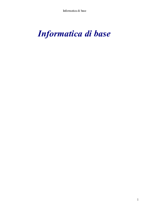 (DOC) Informatica di base