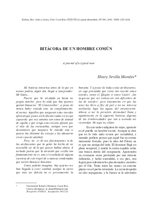 (PDF) Bitácora de un Hombre Común