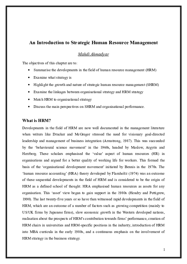 (DOC) ( HRM )Human Resoure Management