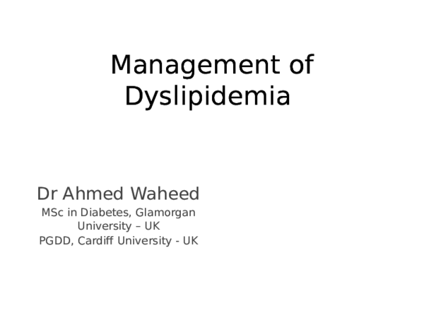 (PPT) Dyslipidemia