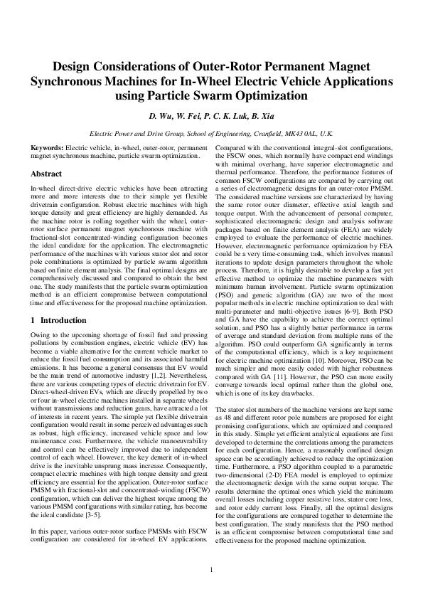 (PDF) Design Considerations of Outer-Rotor Permanent Magnet