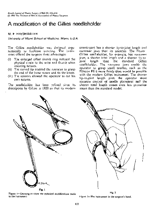 (PDF) Modified Gillies Needleholder