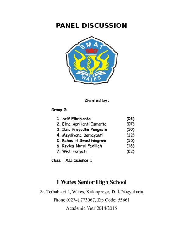 (DOC) The Panel Discussion