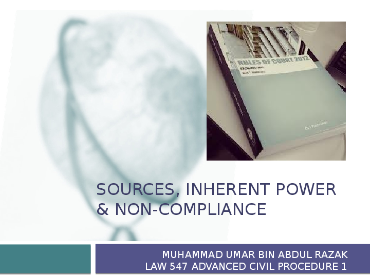 (PPT) Lecture 1 Sources, Inherent power & Non-Compliance v2