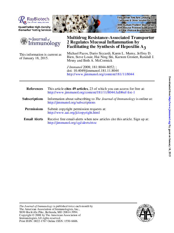 (PDF) 3 Synthesis of Hepoxilin A Inflammation by Facilitating the ...