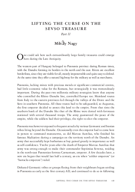 (PDF) PART II – Lifting the curse on the Sevso Treasure