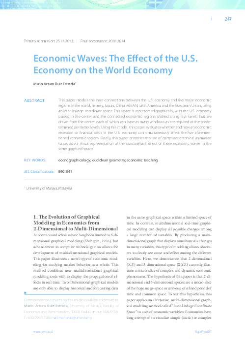 (PDF) Economic Waves: The Effect of the U.S. Economy on the World Economy