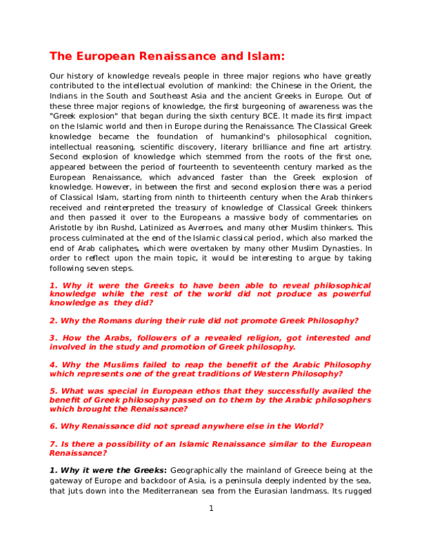 PDF european renaissance PDF Télécharger Download