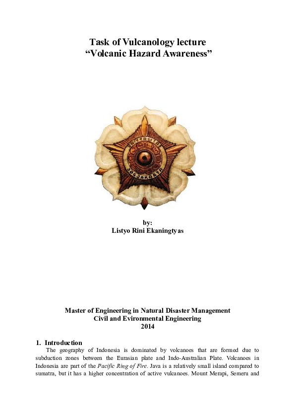 (DOC) Paper of volcanic hazard