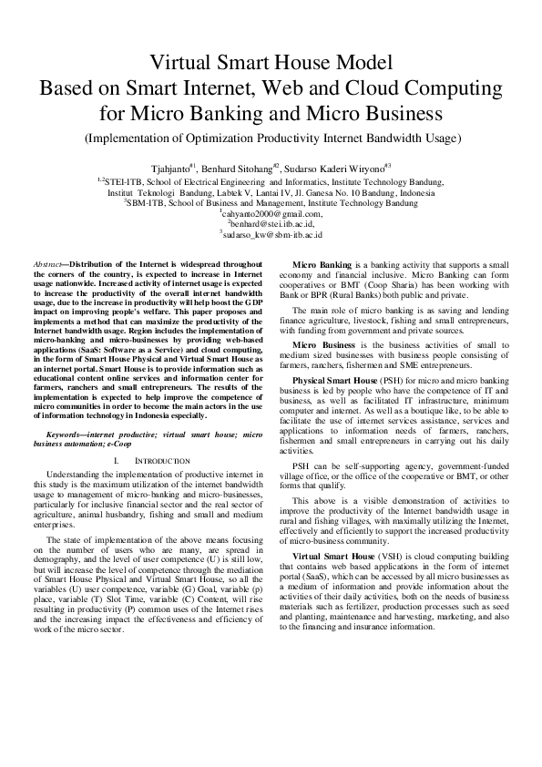 (PDF) Virtual Smart House Model Based on Smart Internet, Web and Cloud ...