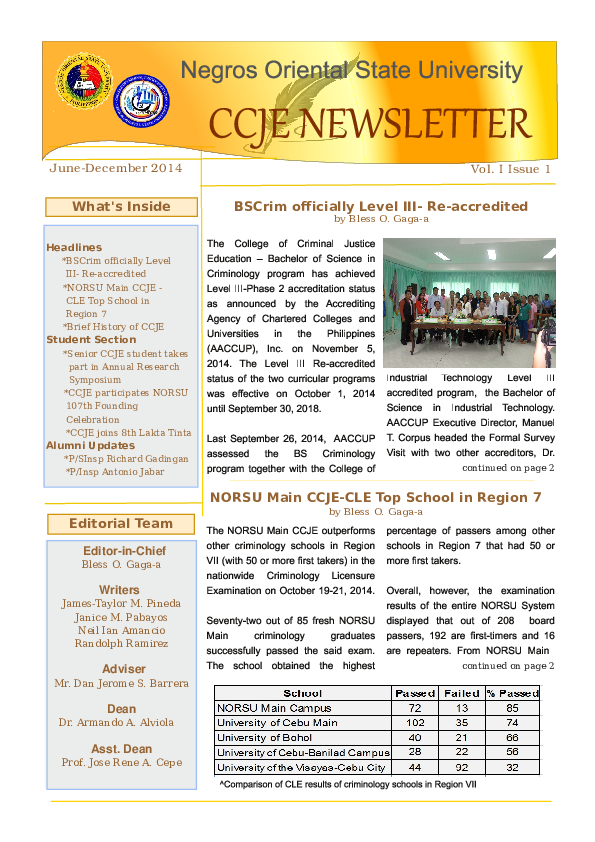 (PDF) CCJE Newsletter Vol.I (1)