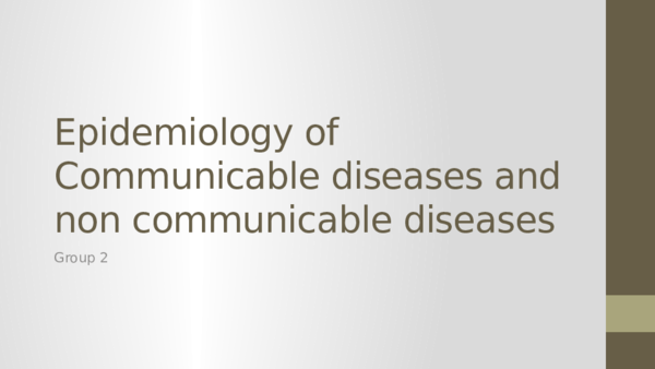 Ppt Prevention And Control Of Noncommunicable Diseases PPT