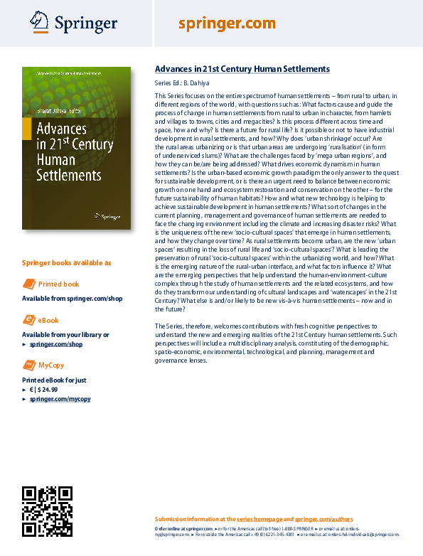 (PDF) Advances in 21st Century Human Settlements | Springer Book Series