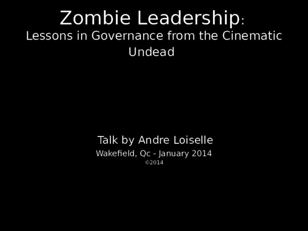 (PPT) Zombie Leadership: Lessons in Governance from the Cinematic Undead