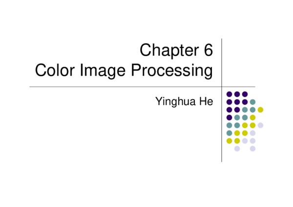 Chapter 6 Color Image Processing