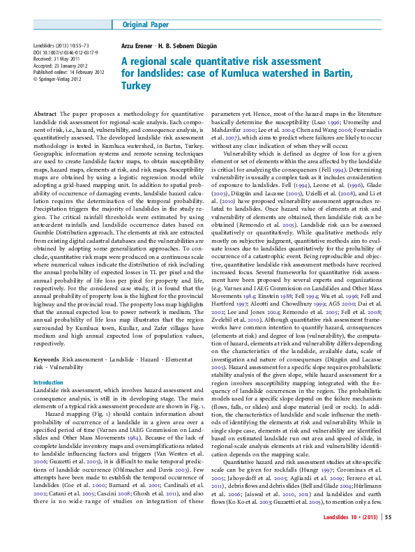 PDF A Regional Scale Quantitative Risk Assessment Arzu Erener pdf-a-regional-scale-quantitative-risk-assessment-arzu-erener