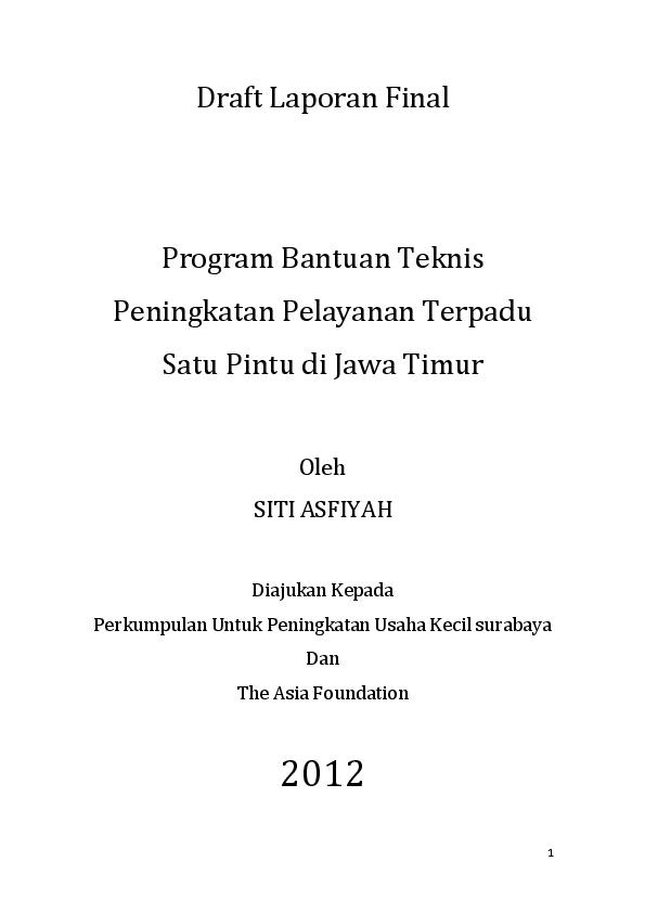 (PDF) Draft Laporan Final